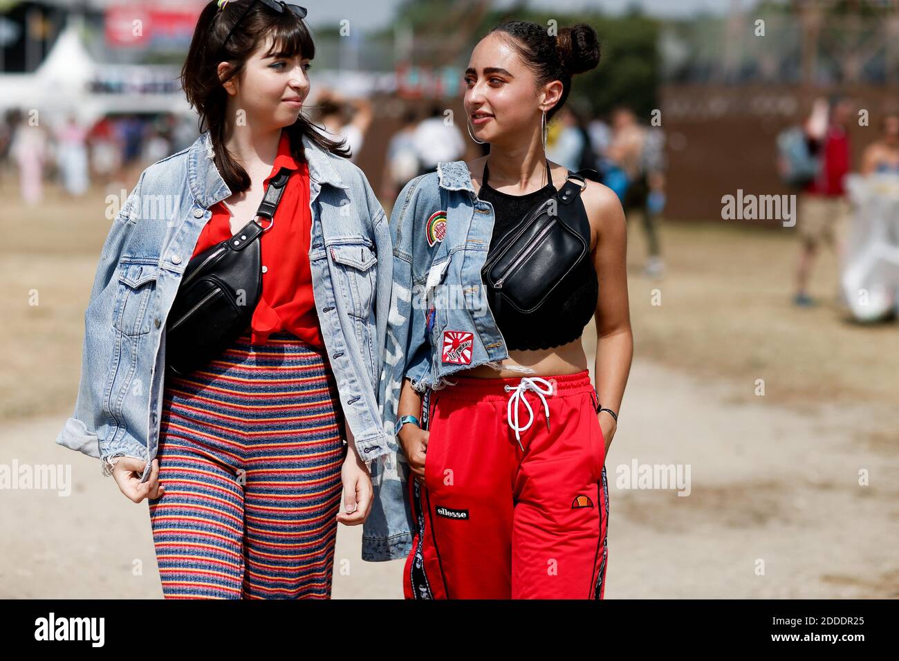Street style, Tess and Oceane at Lollapalooza festival held at ...