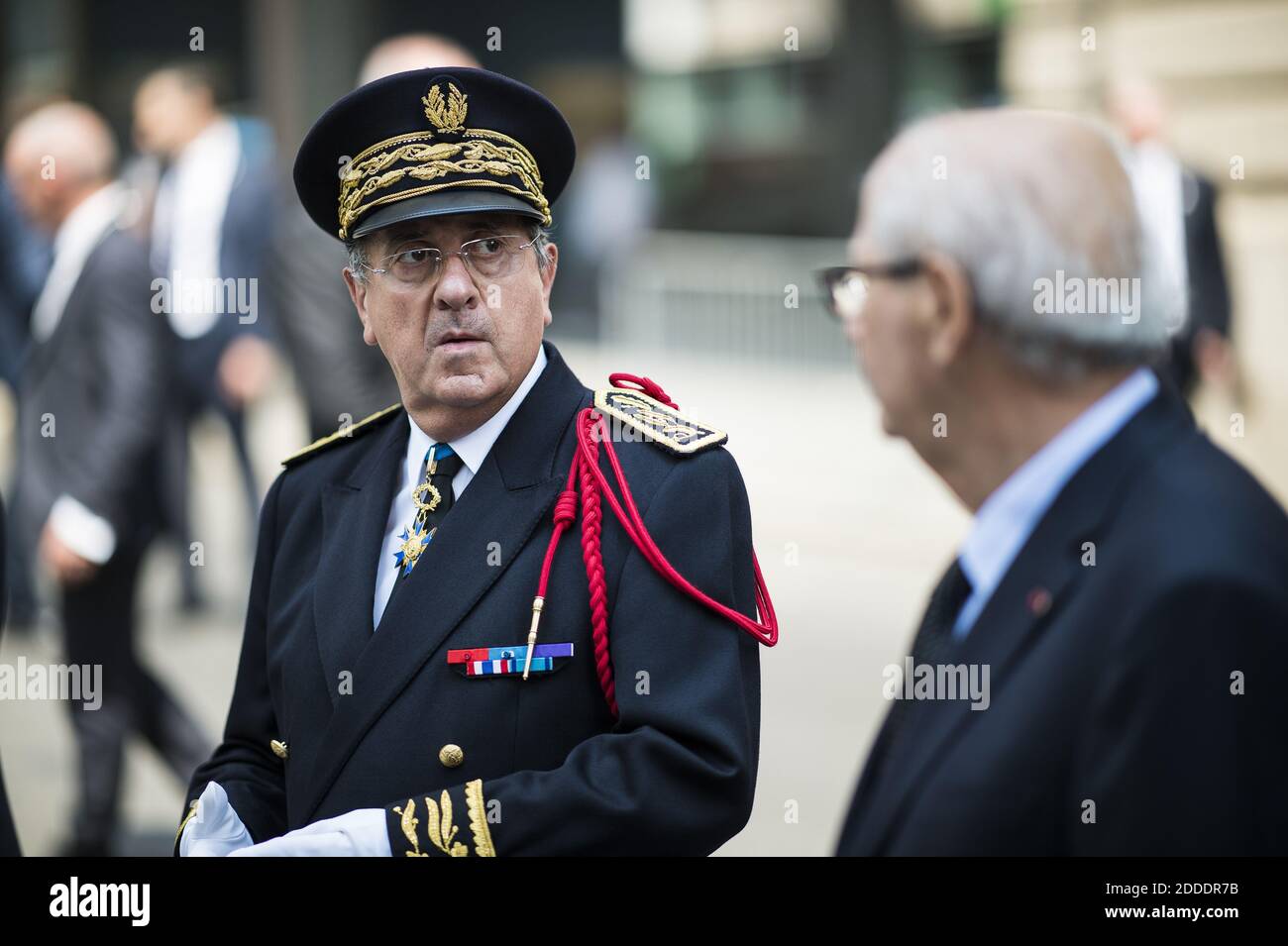 Paris police prefect Michel Delpuech during a ceremony commemorating ...
