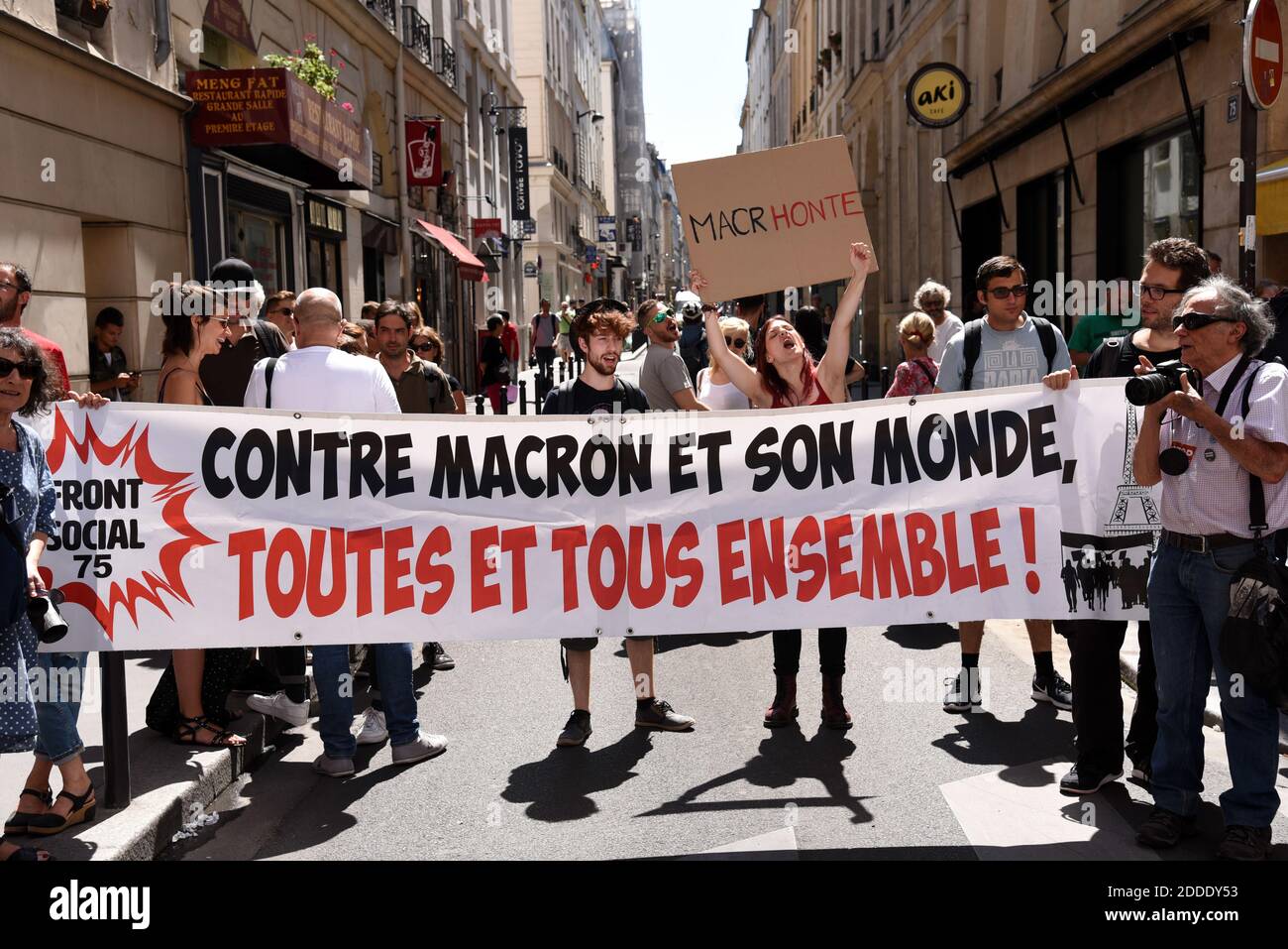 People demonstrate in the wake of Benalla case, outside La Republique ...