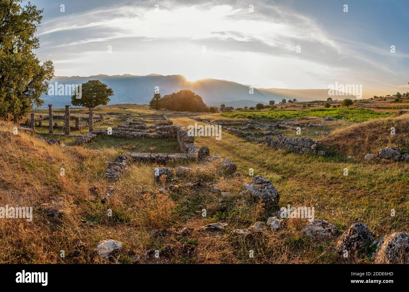 Albania, Gjirokaster County, Ruins of ancient Greek city of Antigonia ...