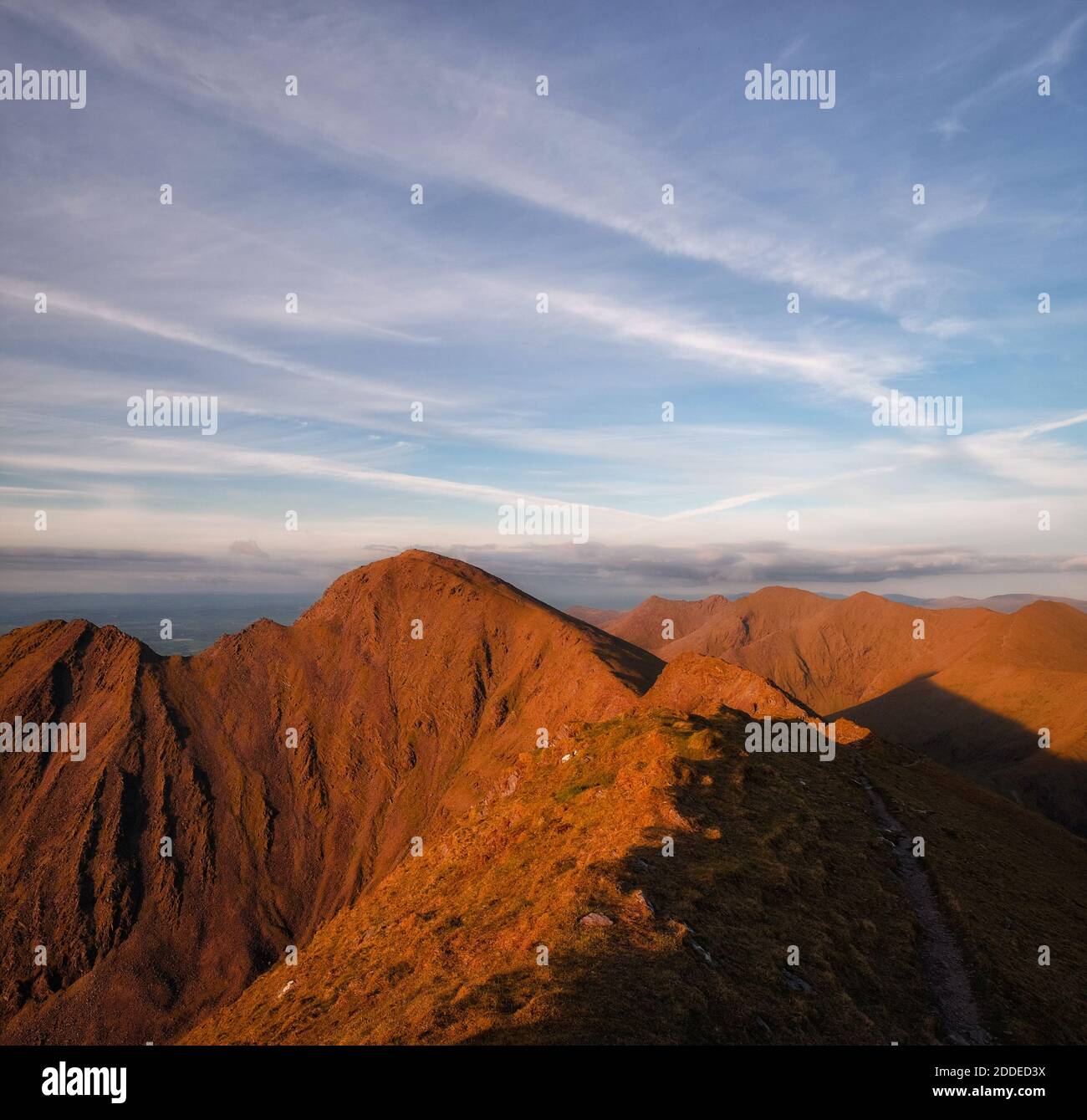 Kerry mountains in sunset tones Stock Photo - Alamy