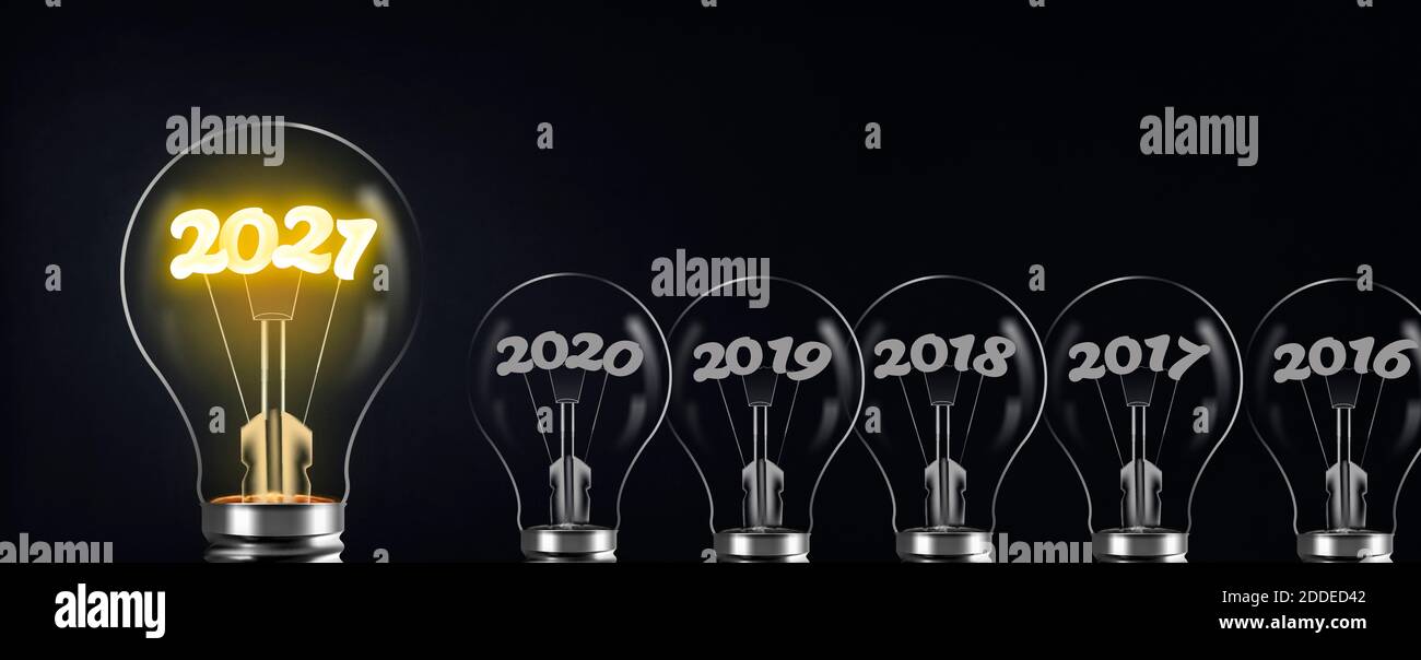 Transition from 2020 to 2021, business and idea concept Stock Photo - Alamy