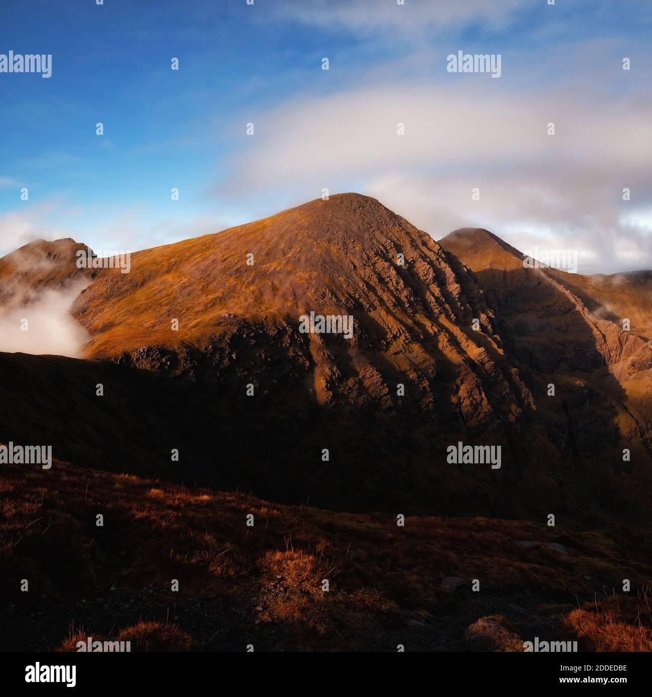 Kerry mountains in sunset tones Stock Photo - Alamy