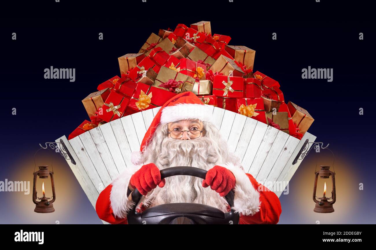 Santa claus car hi-res stock photography and images - Alamy