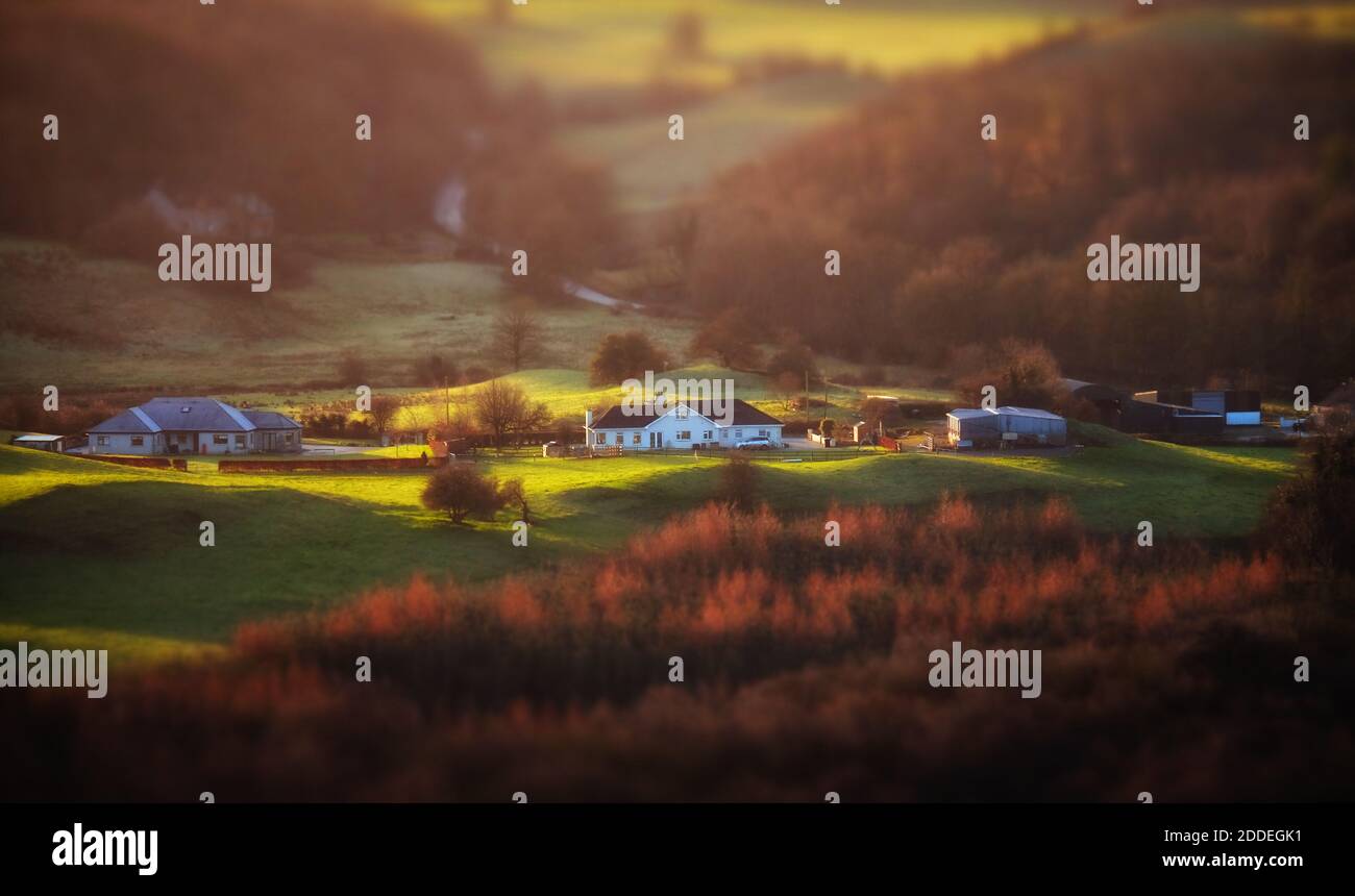Irish Rural countryside from above, Ireland, Europe Stock Photo - Alamy