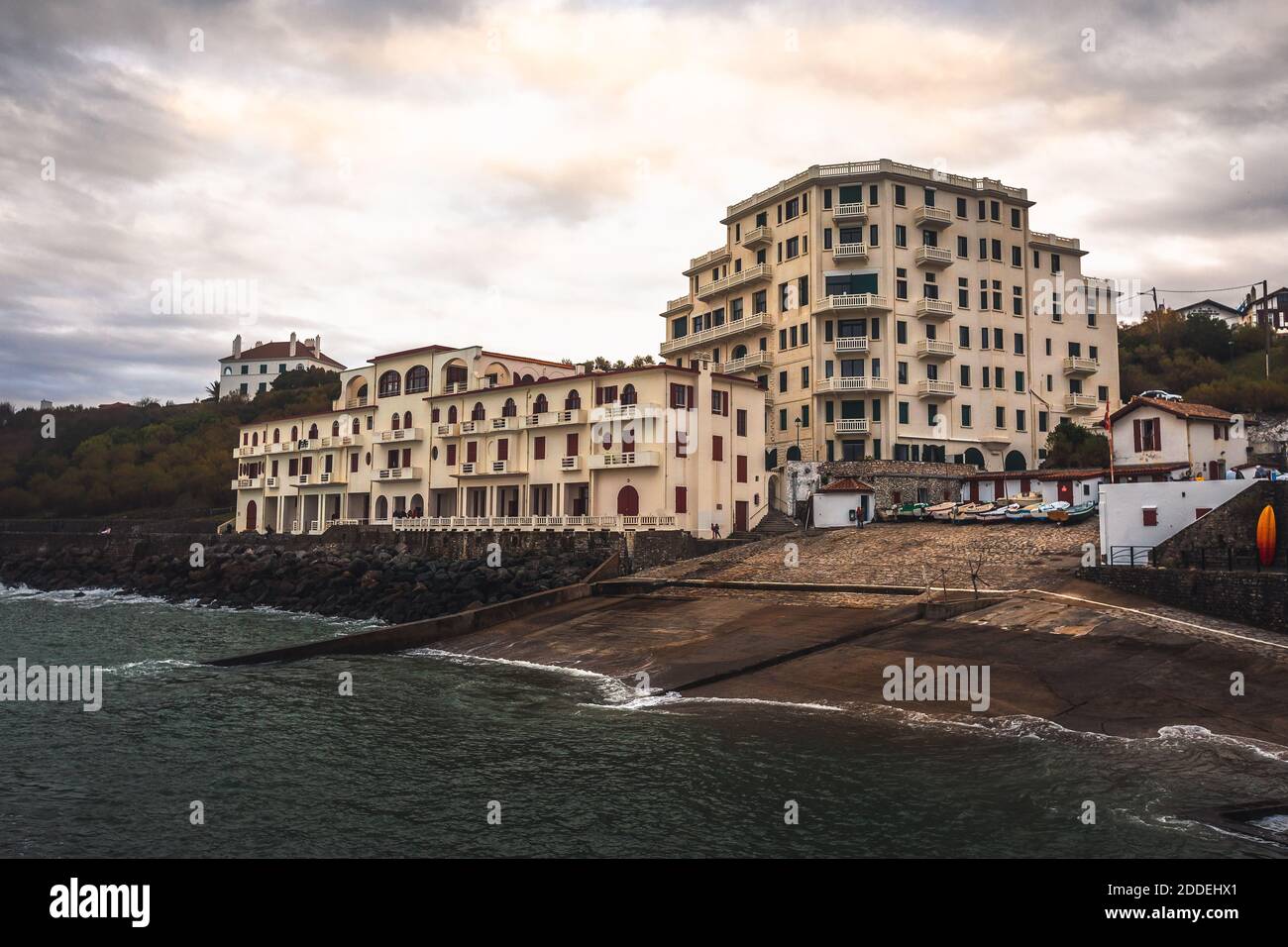 Port of Getaria (Guethary) at the Basque Country Stock Photo - Alamy
