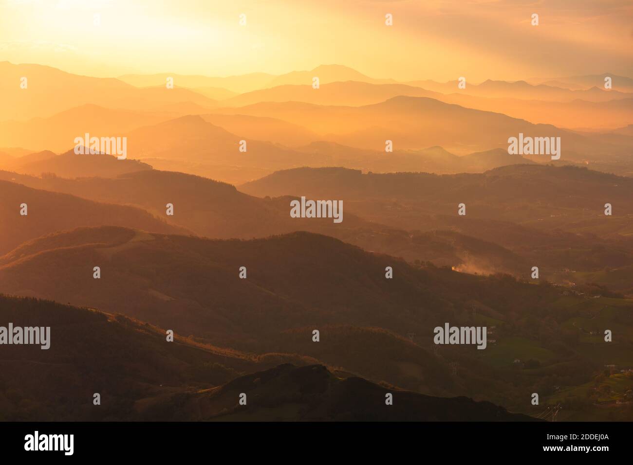 Hilly background from the Basque Country Stock Photo - Alamy
