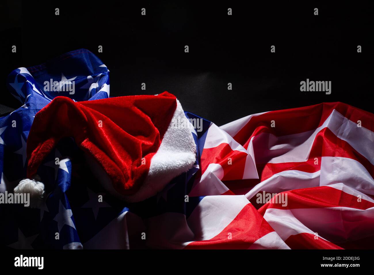 Crumpled, vintage American flag. Real photo. Closeup Stock Photo - Alamy