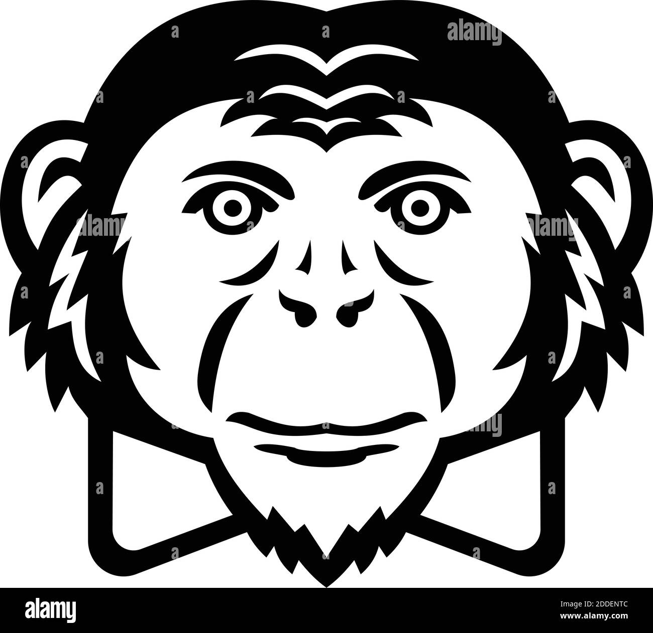 Mascot illustration of head of a noble chimpanzee, chimp, monkey ...