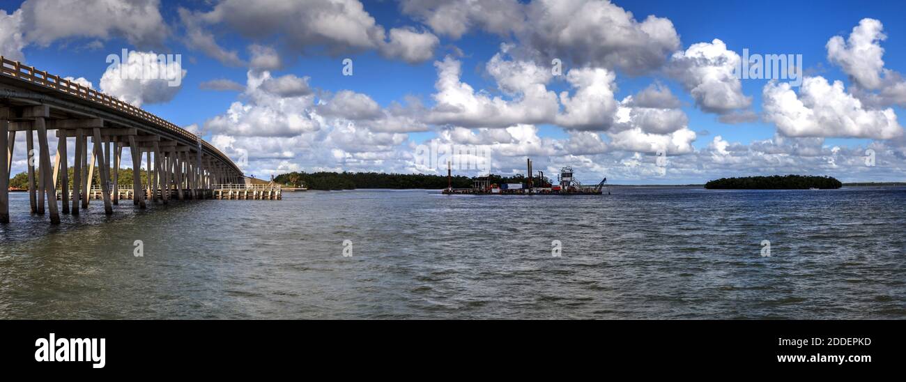 Bonita Beach, Florida, USA – November 16, 2020: The dredging of New ...