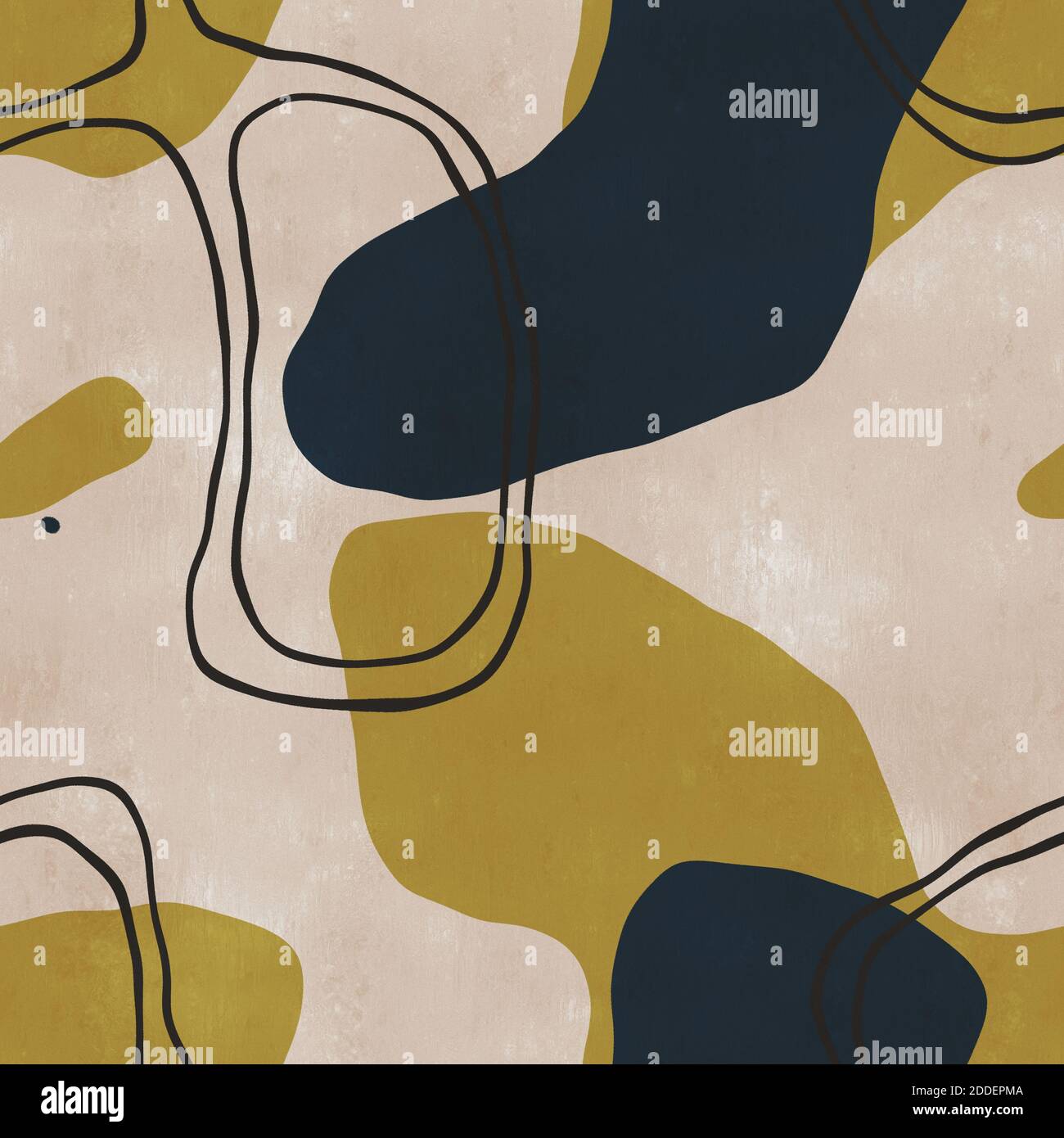 Seamless organic rounded curvy shapes naive design Stock Photo - Alamy