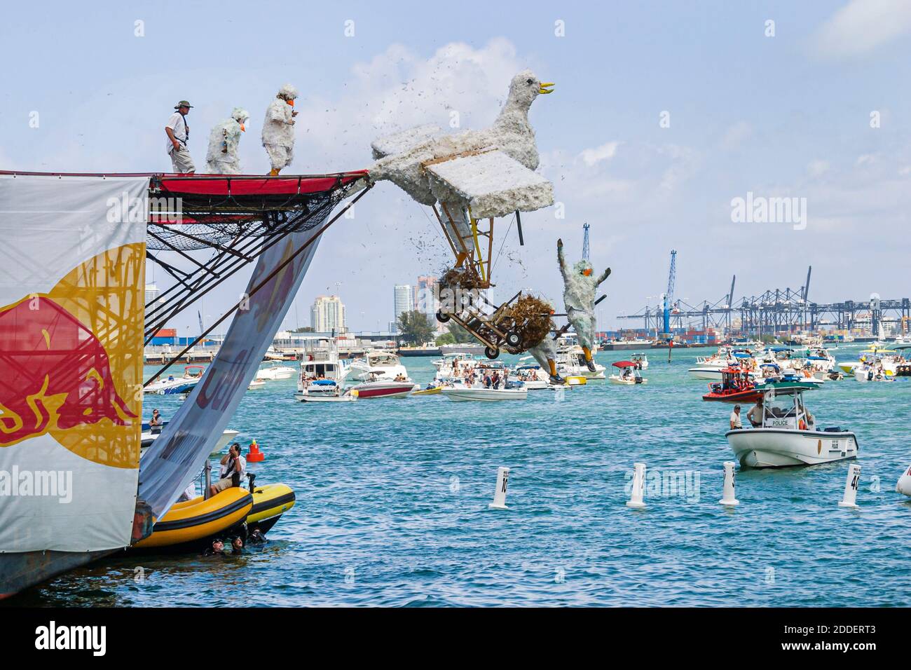 Miami Florida,Bayfront Park Red Bull Flugtag,festival event whimsical ...
