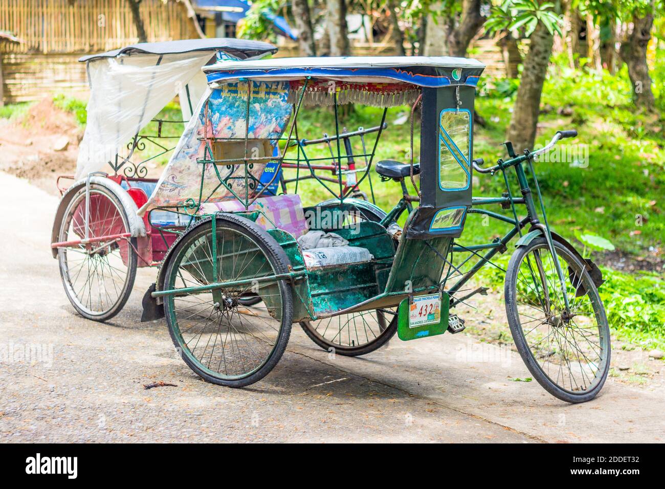 A local pedicab parked at a dirt road in Catanduanes, Philippines Stock ...