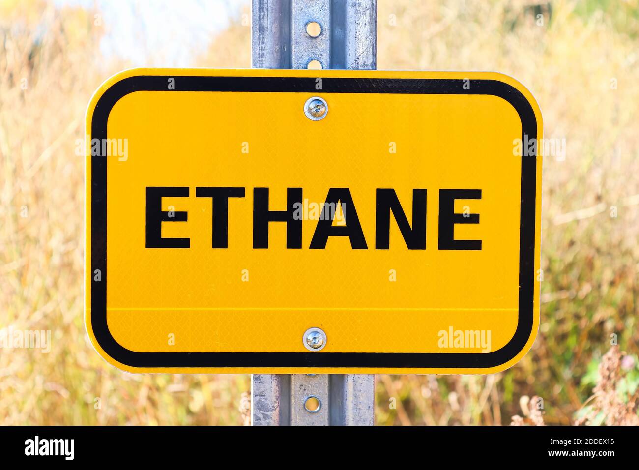 An Orange Ethane Warning Sign On A Post Stock Photo Alamy an-orange-ethane-warning-sign-on-a-post-stock-photo-alamy