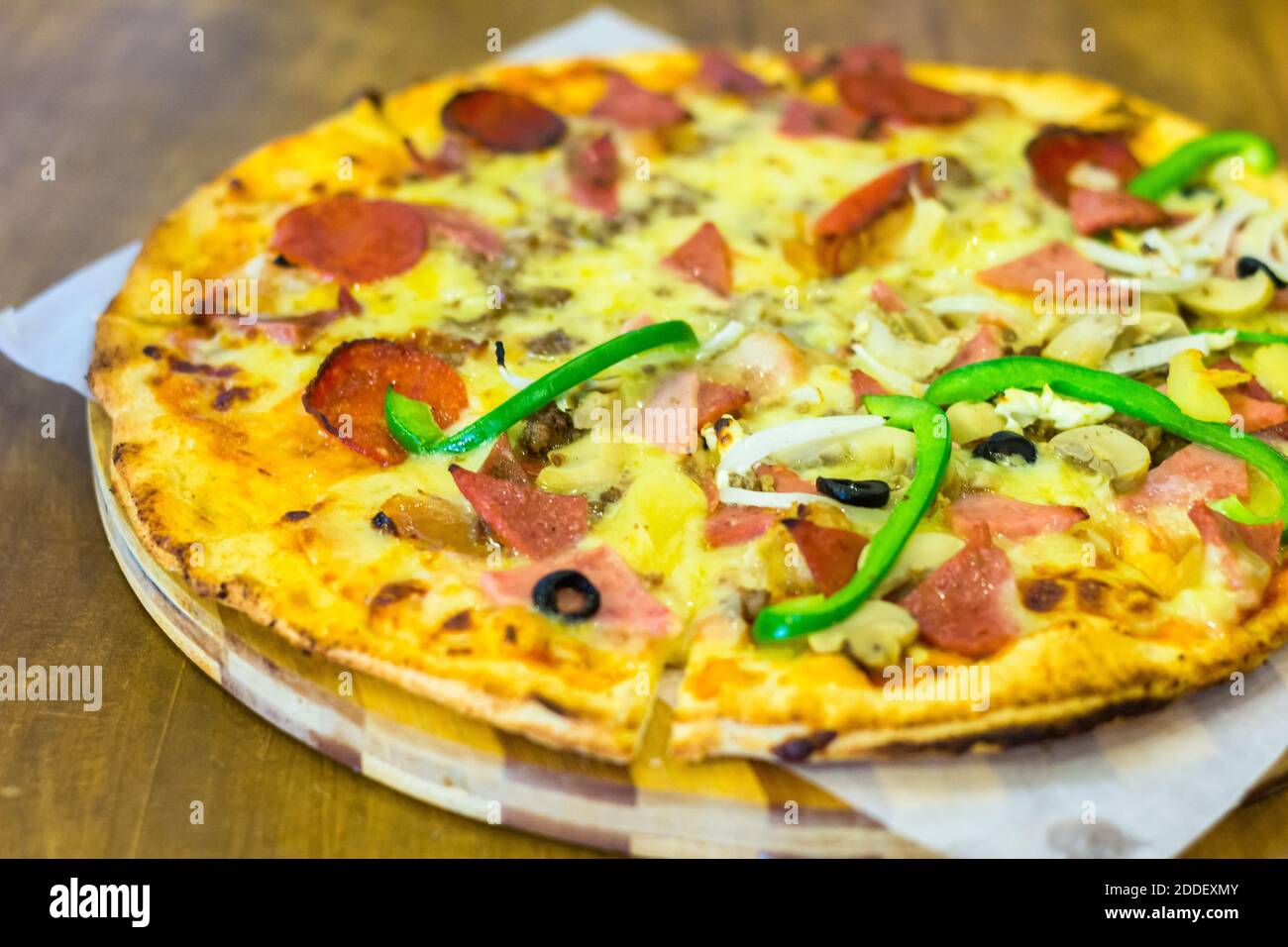 Pizza at a restaurant in Iligan City, Philippines Stock Photo - Alamy