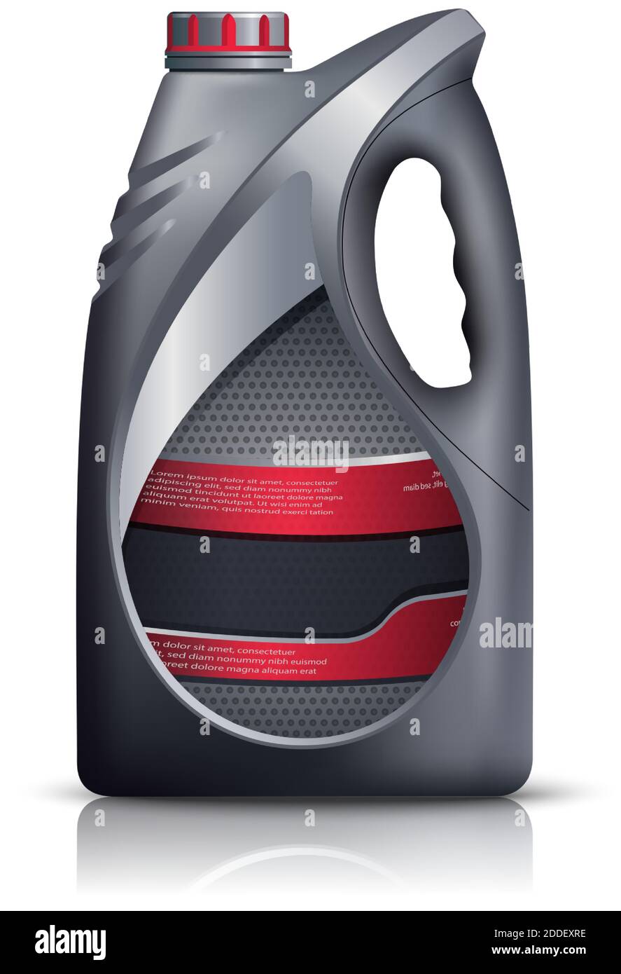 3d realistic vector icon Illustration of machine oil bottle. Isolated ...