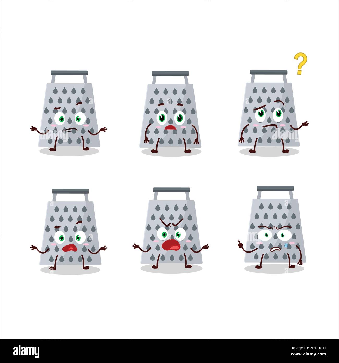 Cartoon character of grated cheese with what expression. Vector ...