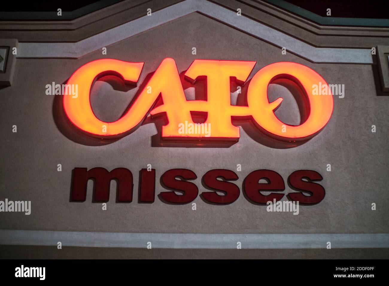 Augusta, Ga USA - 11 22 20: Cato misses store front building sign at ...