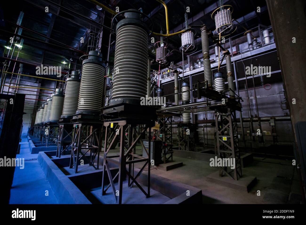 Open switchgear at the Kolymskaya HPP Stock Photo - Alamy