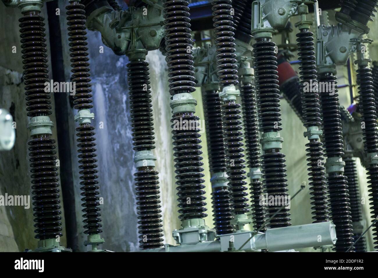 Open switchgear at the Kolymskaya HPP Stock Photo - Alamy
