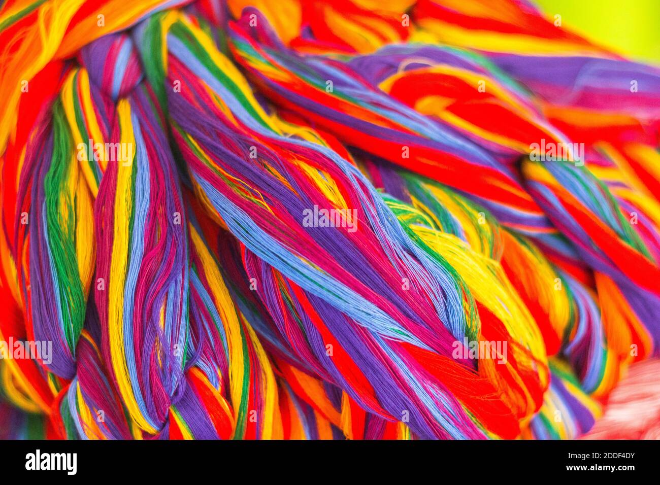 Colorful yarns used in weaving in Abra, Philippines Stock Photo - Alamy
