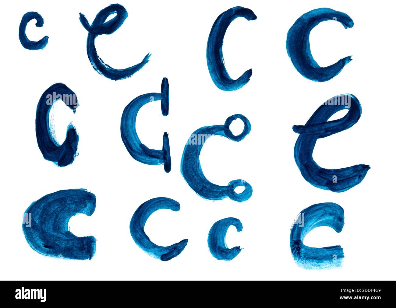 The letter C is drawn in different versions Stock Photo - Alamy