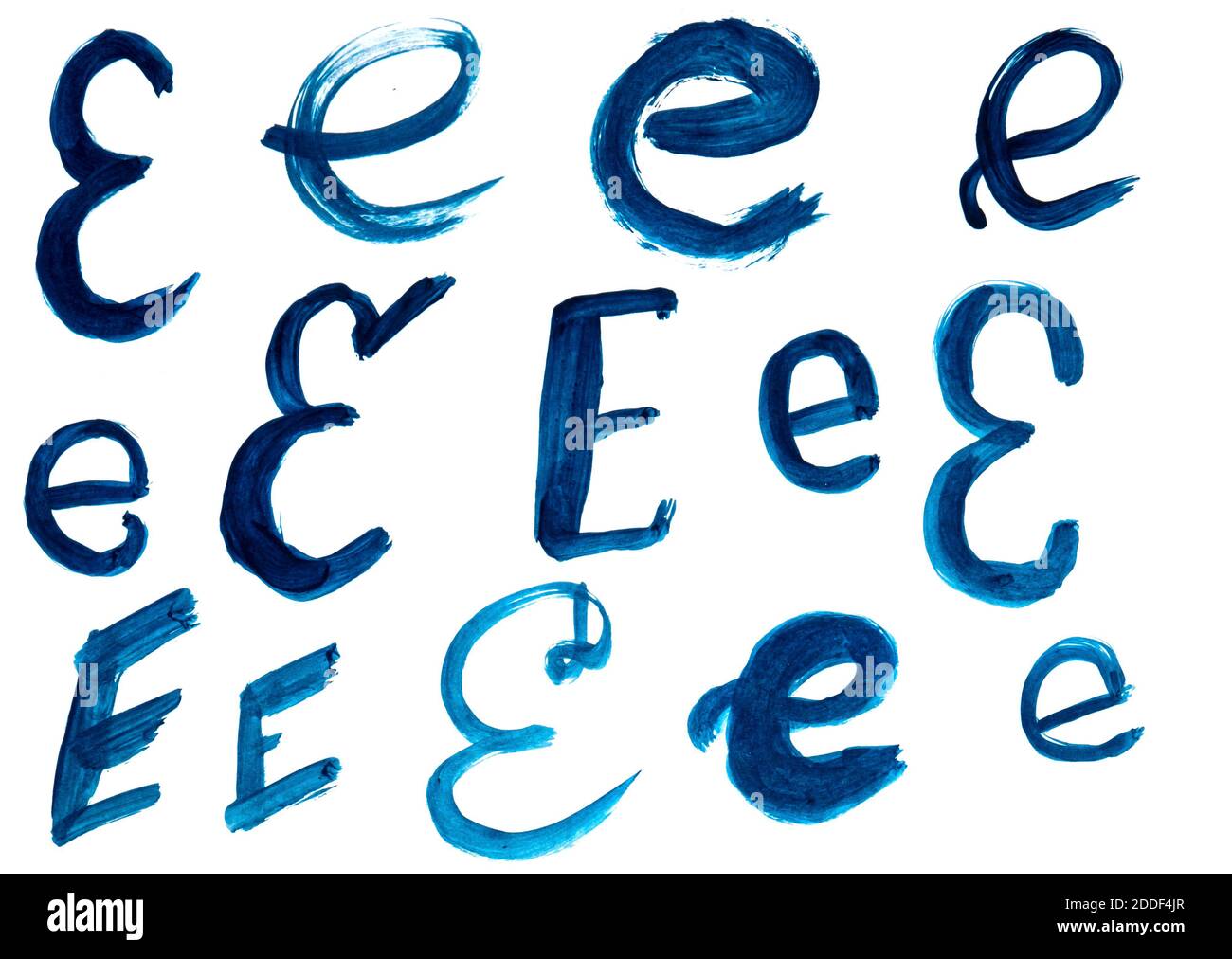 Letter e drawing hi-res stock photography and images - Alamy