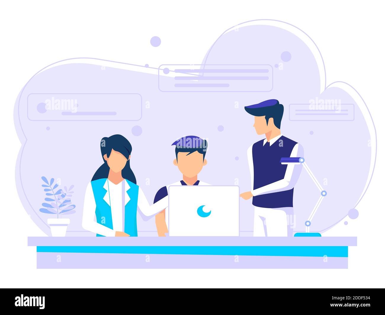 Business team cooperation in the office. exchange ideas at the office ...