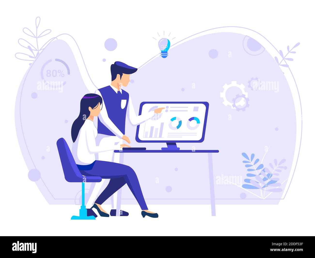 Business team cooperation in the office. exchange ideas at the office ...