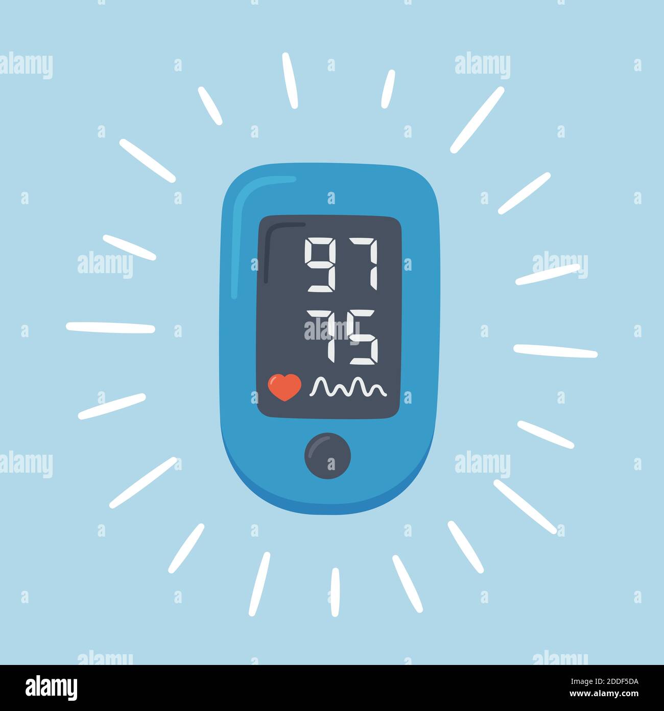 Pulse Oximeter with normal value. Digital device to measure oxygen ...