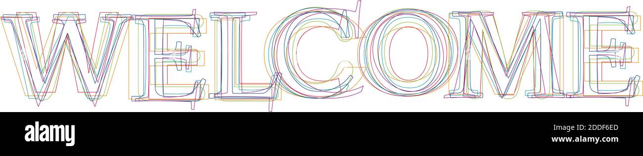 Vector word Welcome Stock Vector Image & Art - Alamy