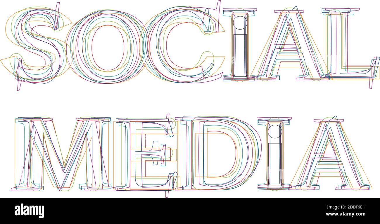 Vector word Social Media Stock Vector Image & Art - Alamy