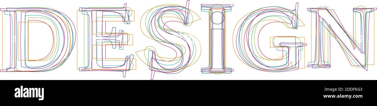 Vector word Design Stock Vector Image & Art - Alamy