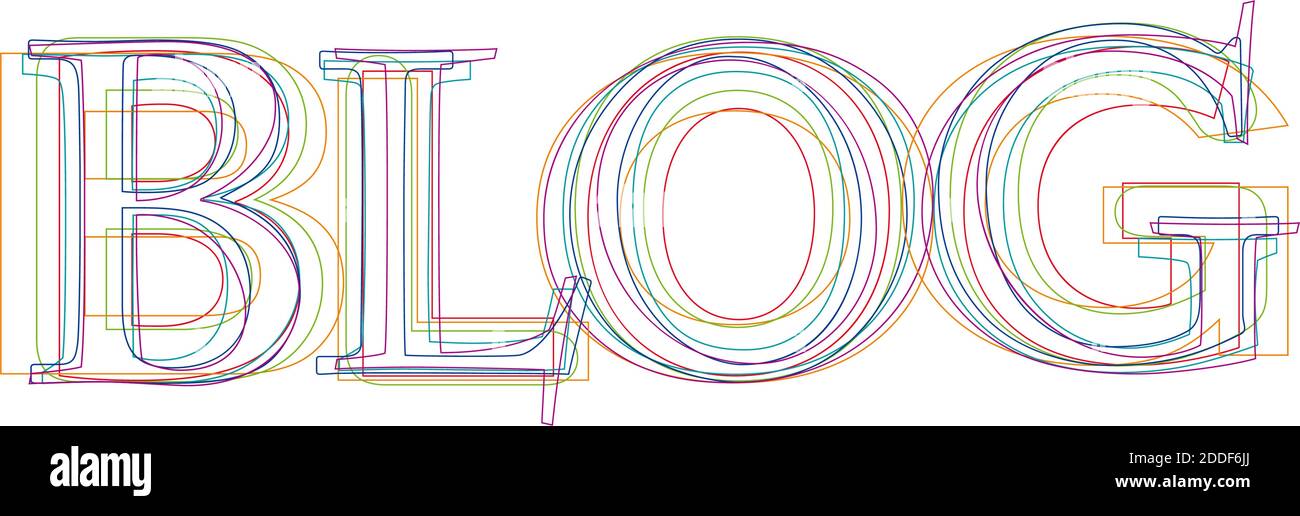 Vector word Blog Stock Vector Image & Art - Alamy
