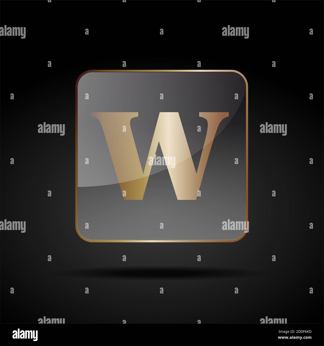 Vector button letter W Stock Vector Image & Art - Alamy