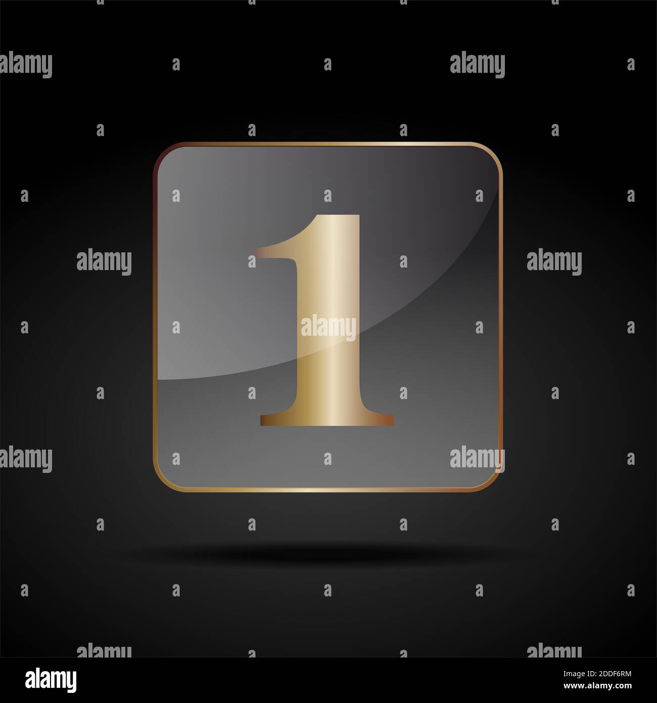 Vector button number one Stock Vector Image & Art - Alamy