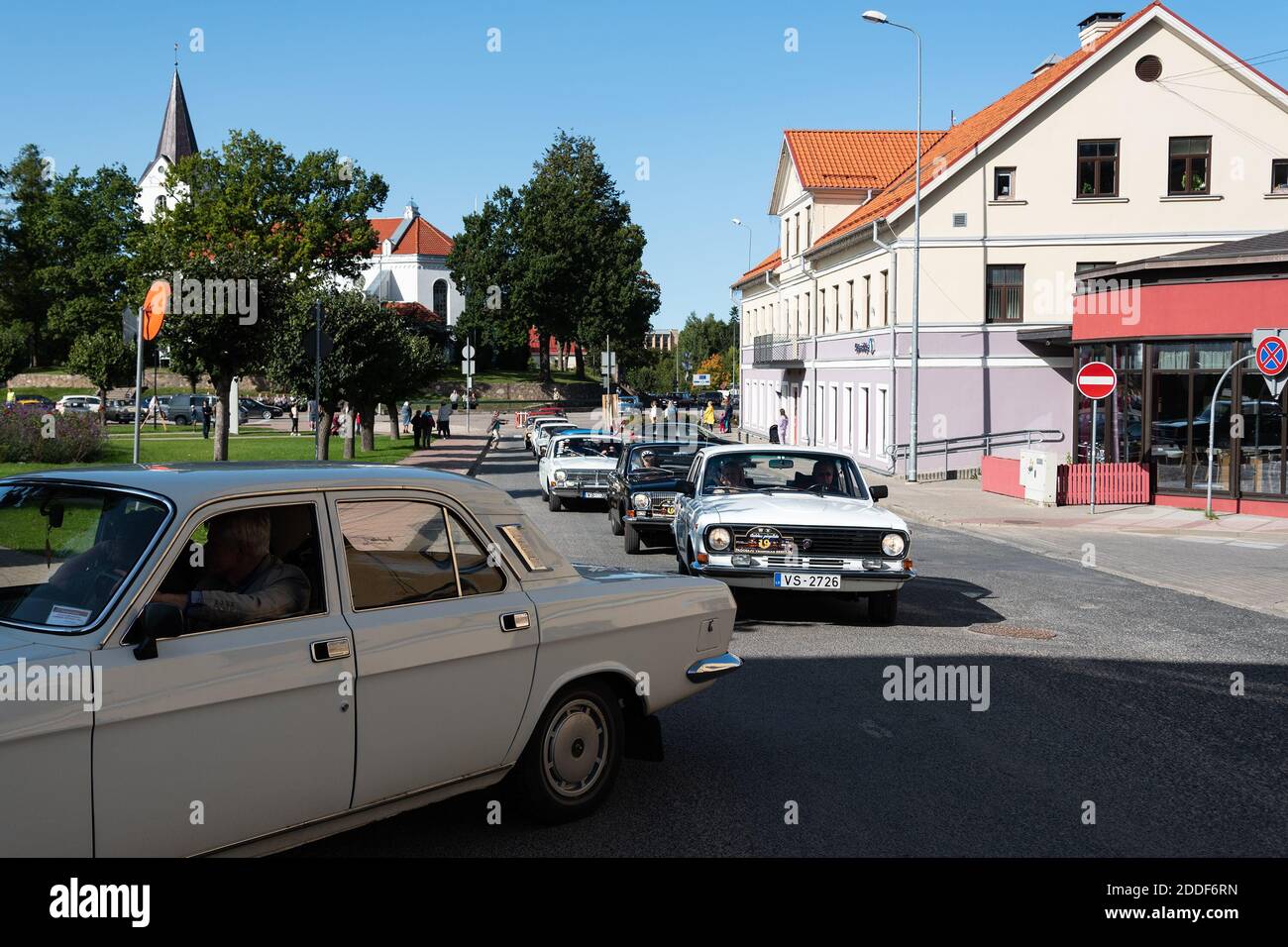 LATVIA, SALDUS - 19 SEPTEMBER: Saldus is a Latvian town. Along the city ...