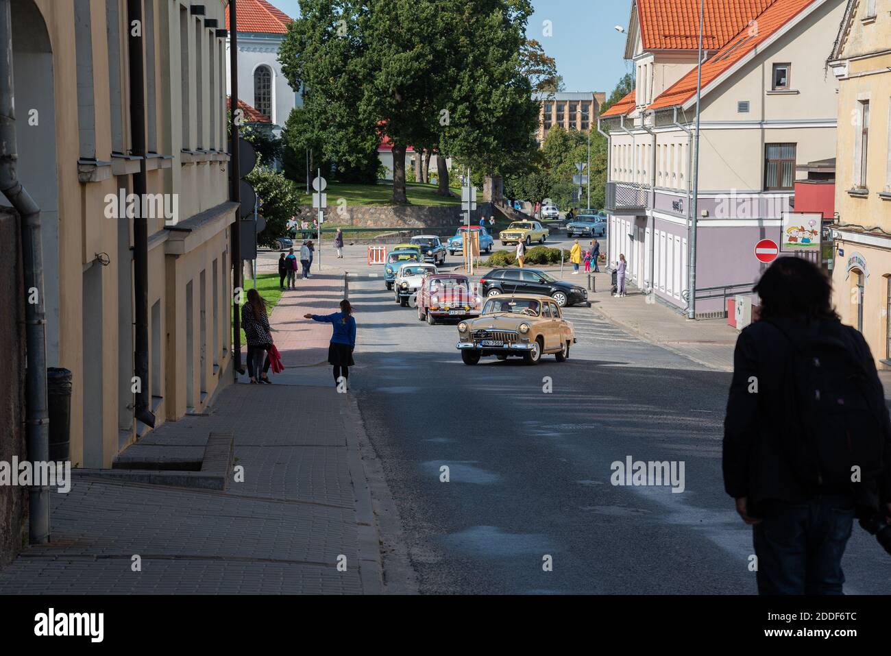 LATVIA, SALDUS - 19 SEPTEMBER: Saldus is a Latvian town. Along the city ...