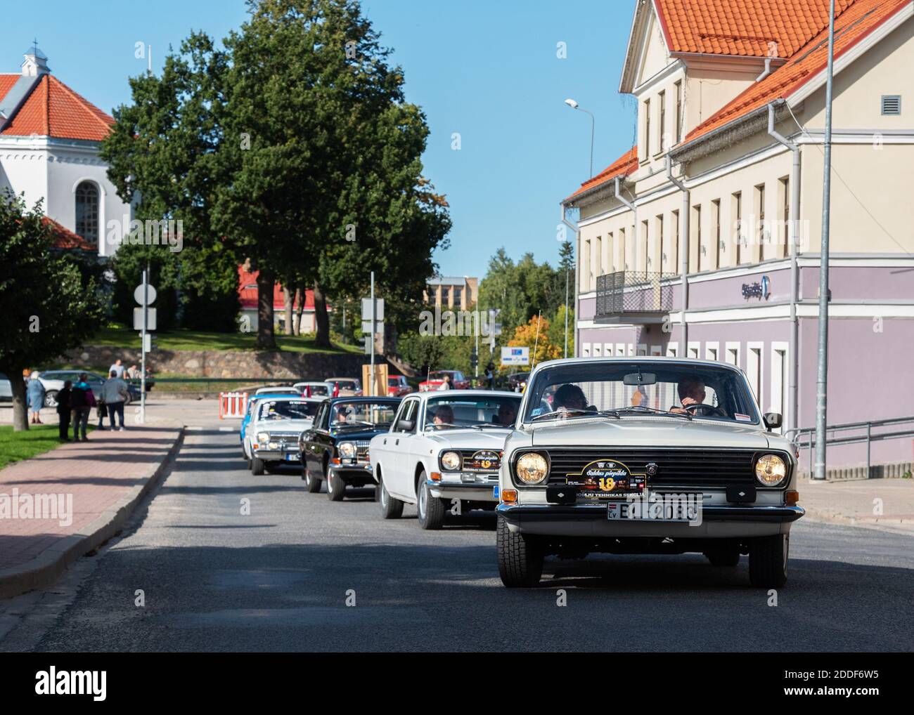 LATVIA, SALDUS - 19 SEPTEMBER: Saldus is a Latvian town. Along the city ...