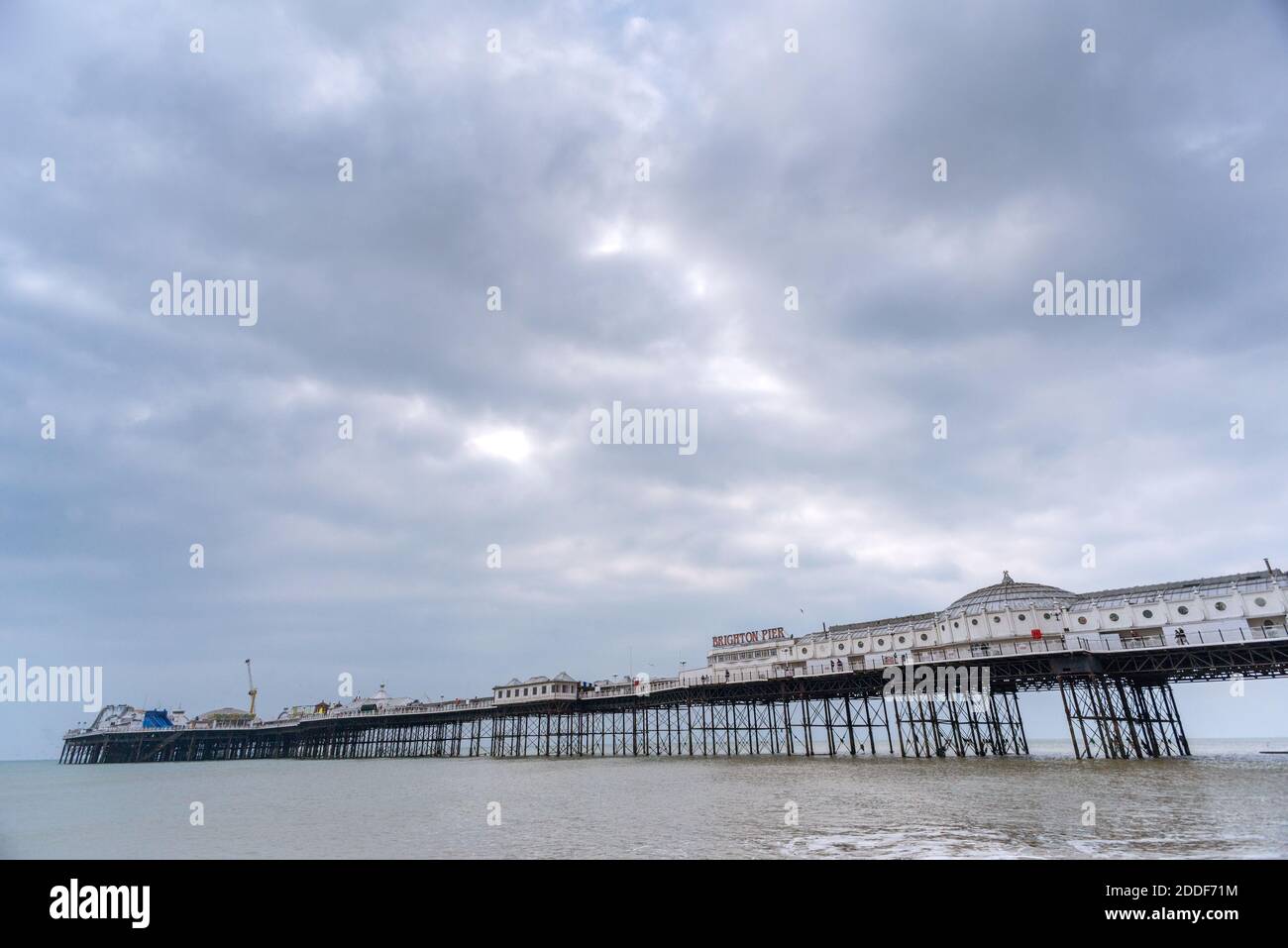 he iconic Victorian pleasure pier,symbolic of the city juts out into ...