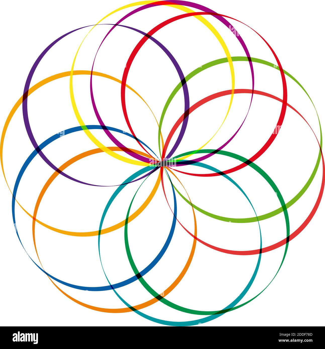 Vector Rings Background Multicolor Stock Vector Image & Art - Alamy