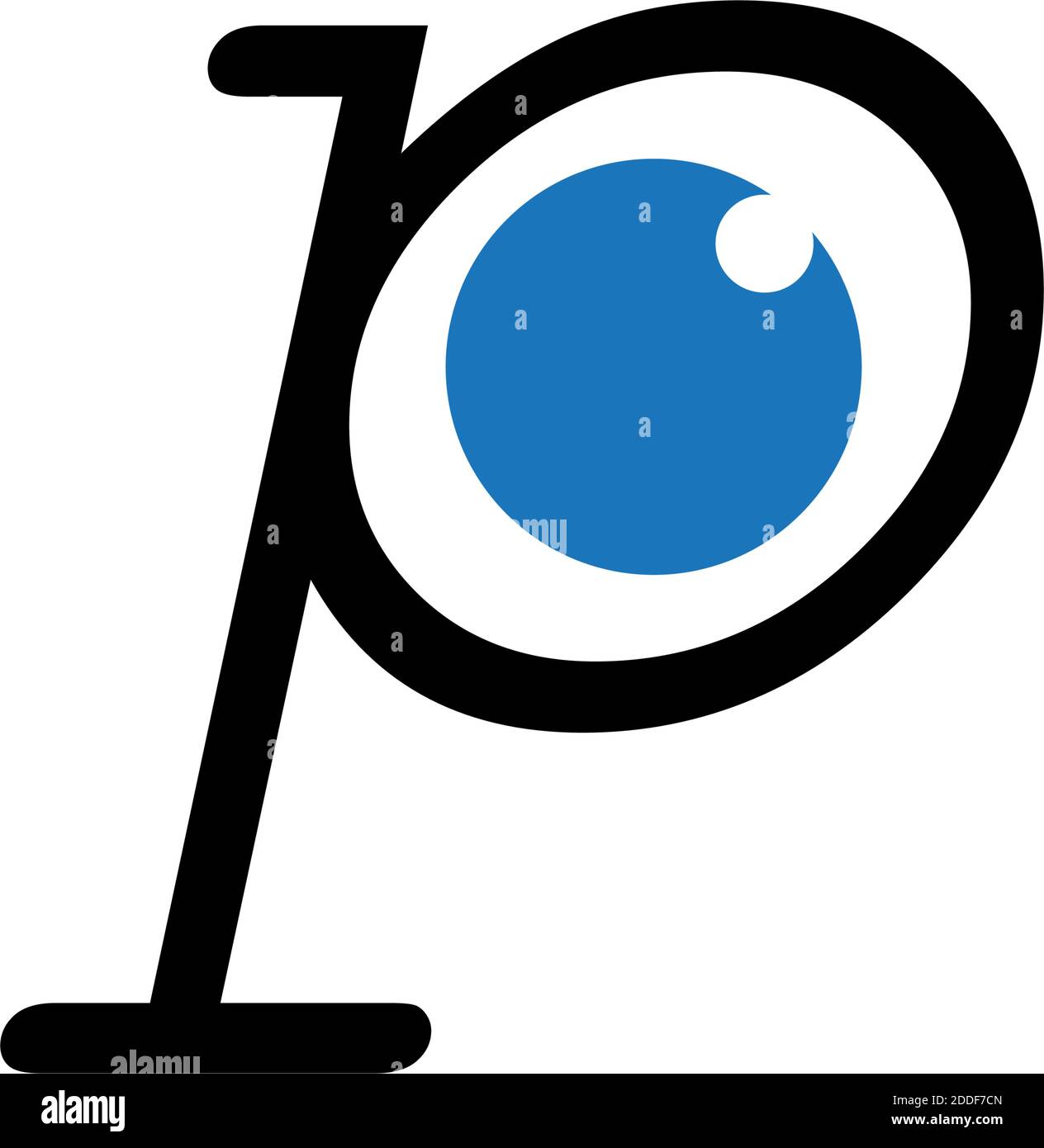 Vector sign letter P, with eye Stock Vector Image & Art - Alamy