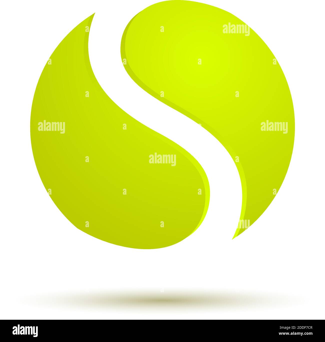 Vector sign letter S, tennis ball Stock Vector Image & Art - Alamy