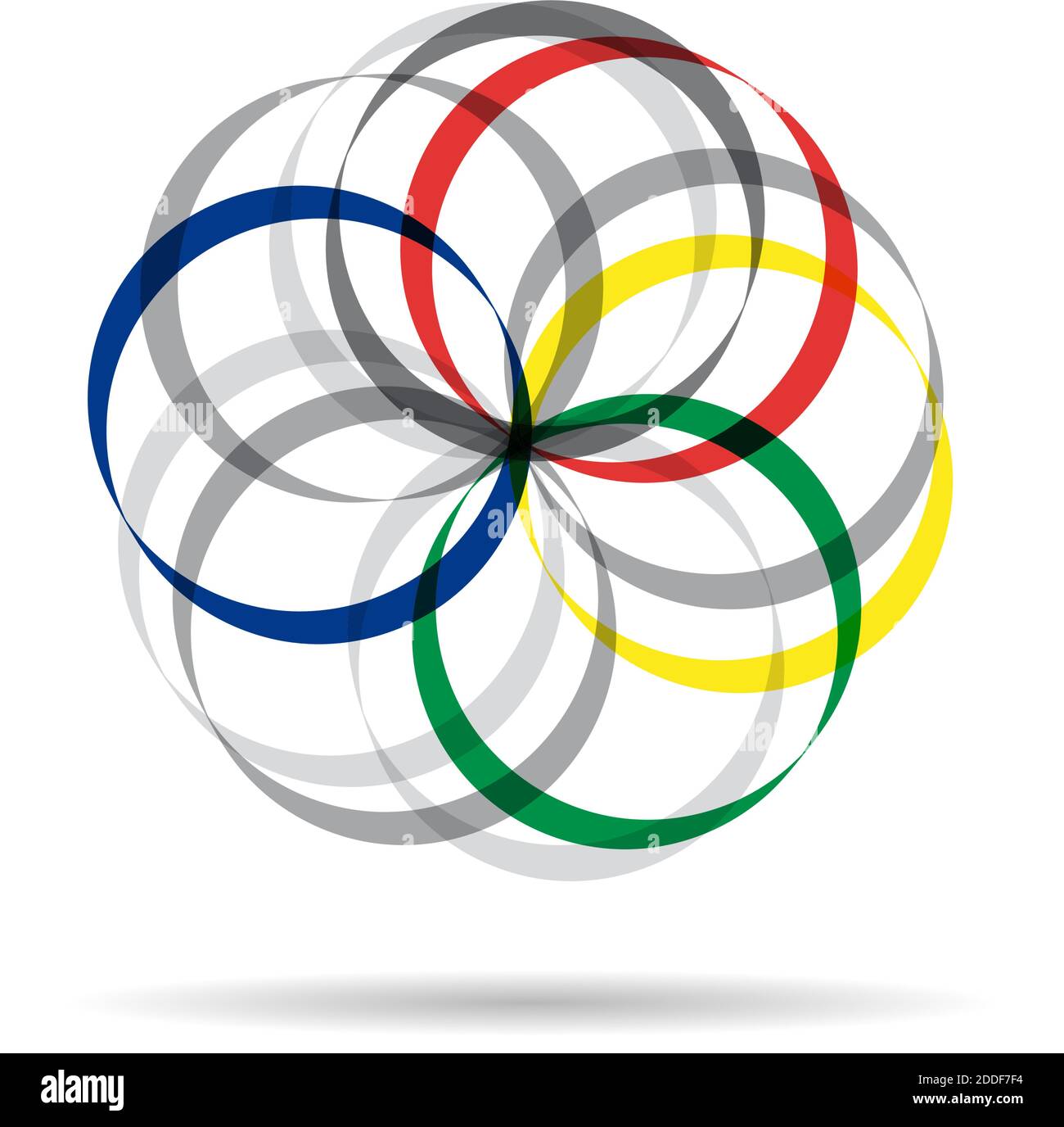 Vector Rings Background Multicolor Stock Vector Image & Art - Alamy