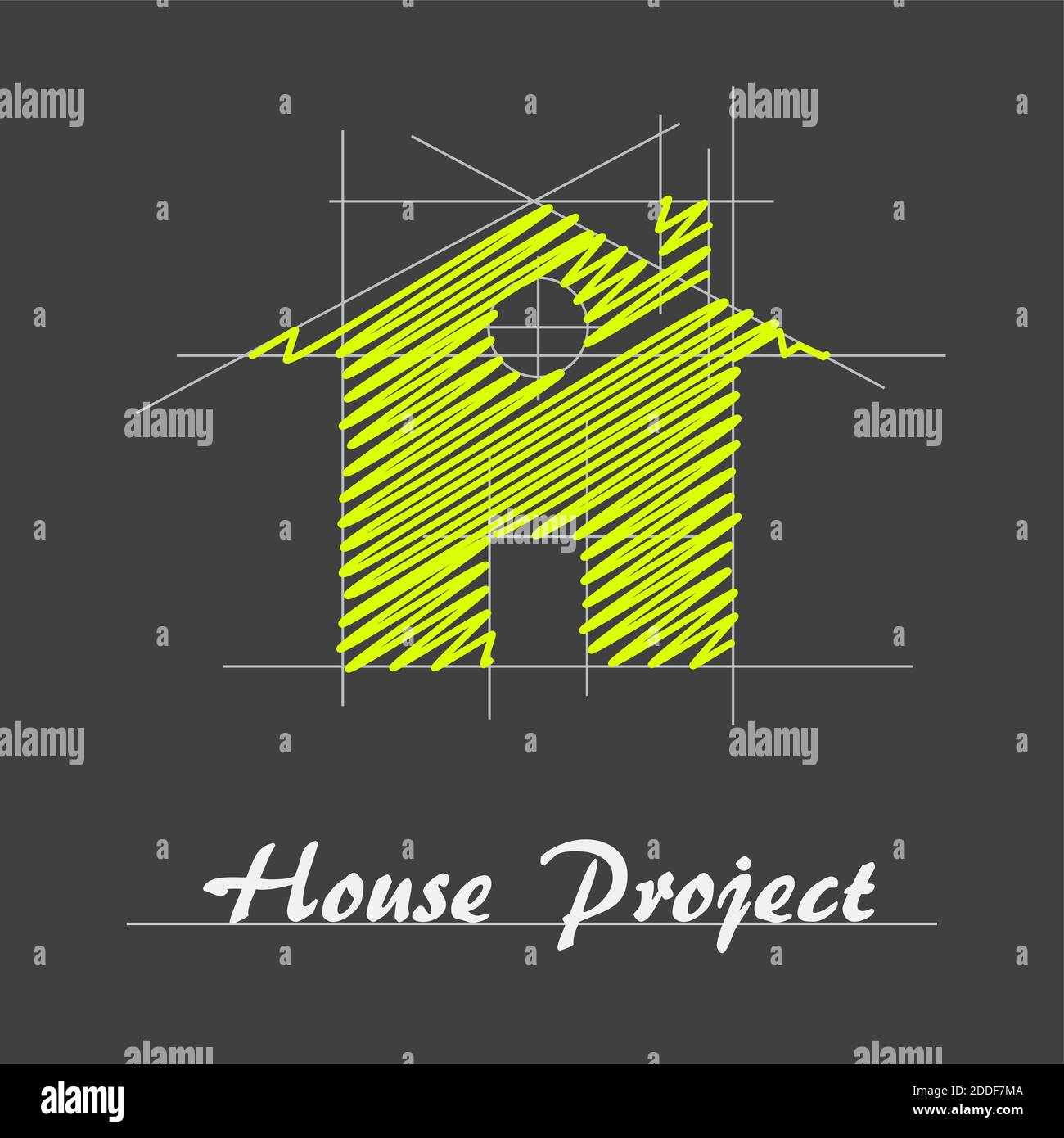 Vector sign house project Stock Vector Image & Art - Alamy