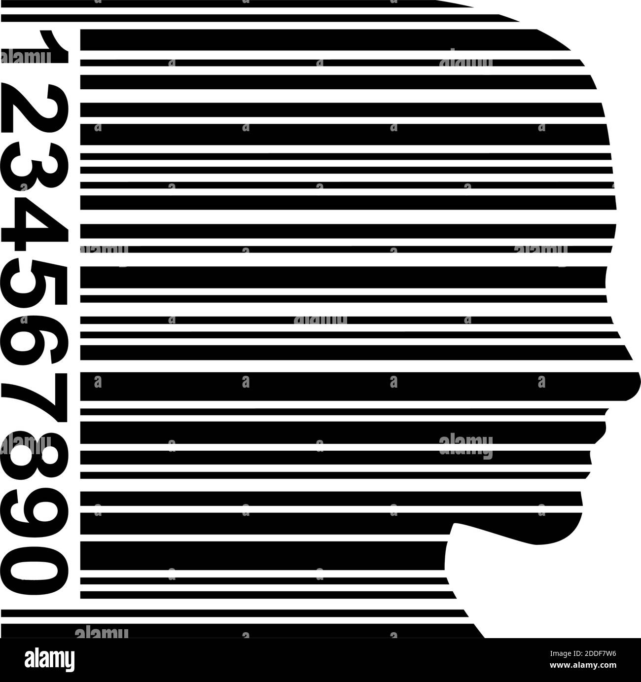 Vector sign head in a bar code Stock Vector Image & Art - Alamy