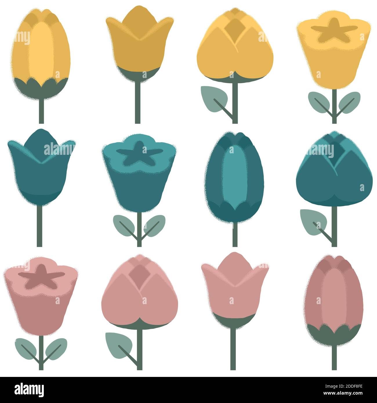 Vector drawing flowers grain Cut Out Stock Images & Pictures - Alamy