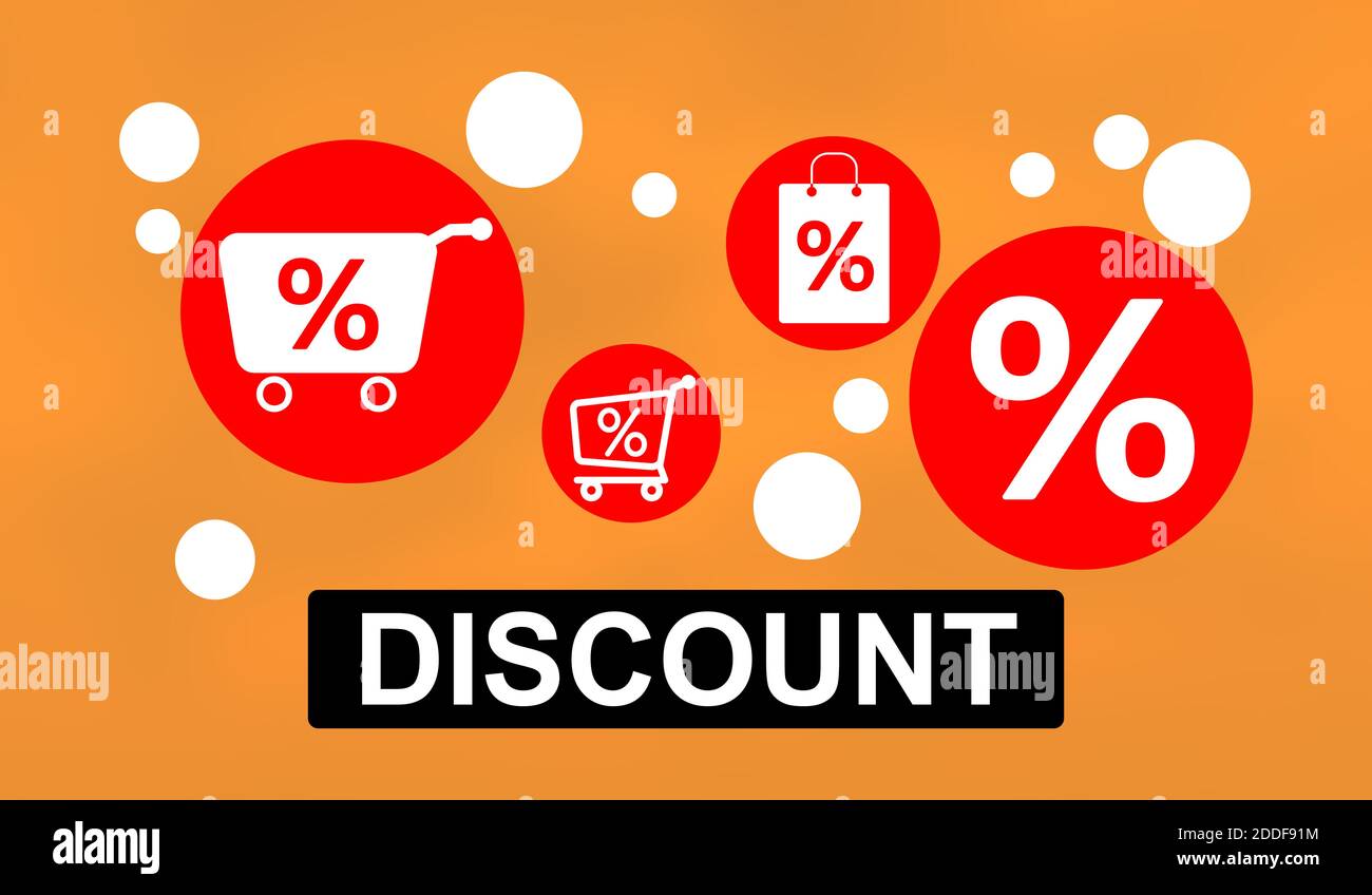 Illustration of a discount concept Stock Photo - Alamy