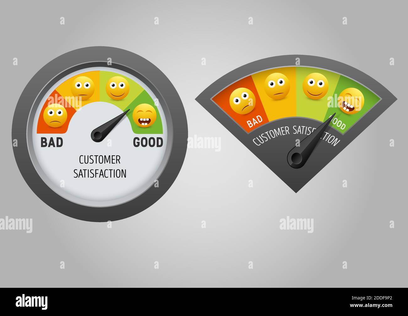 Customer satisfaction meter vector illustration Stock Vector Image ...