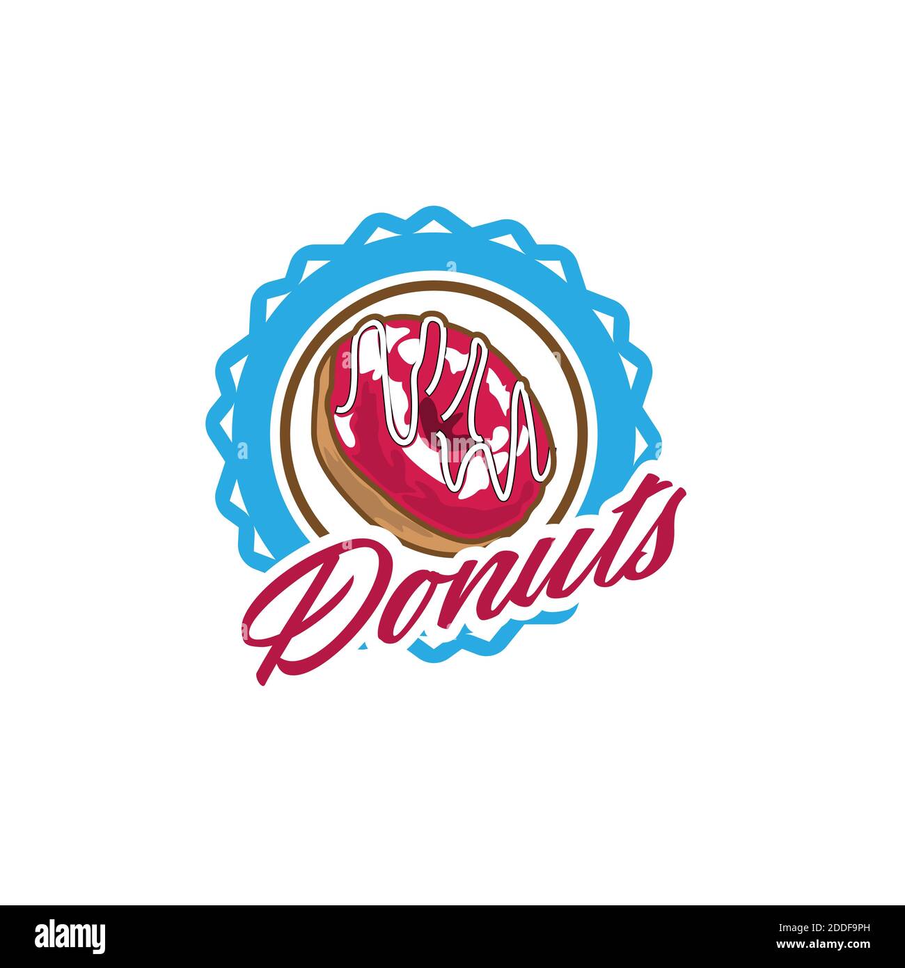 Donut cake logo hi-res stock photography and images - Alamy